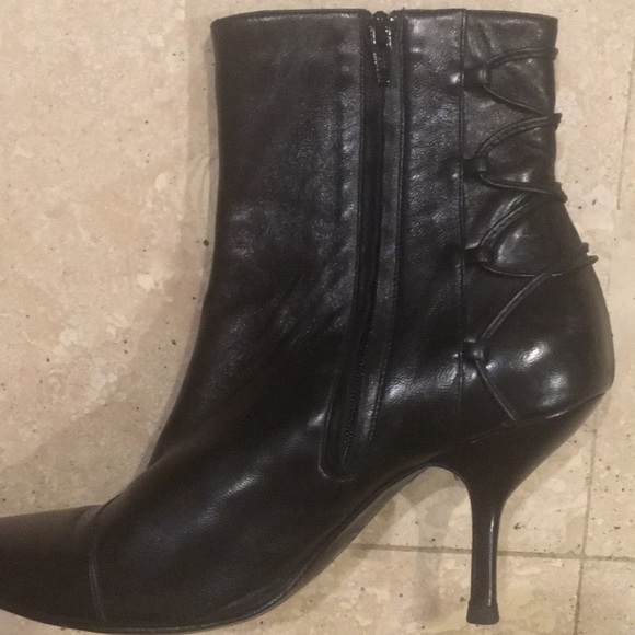 The Shoe Box | Shoes | Black Italian Leather Booties 38 | Poshmark
